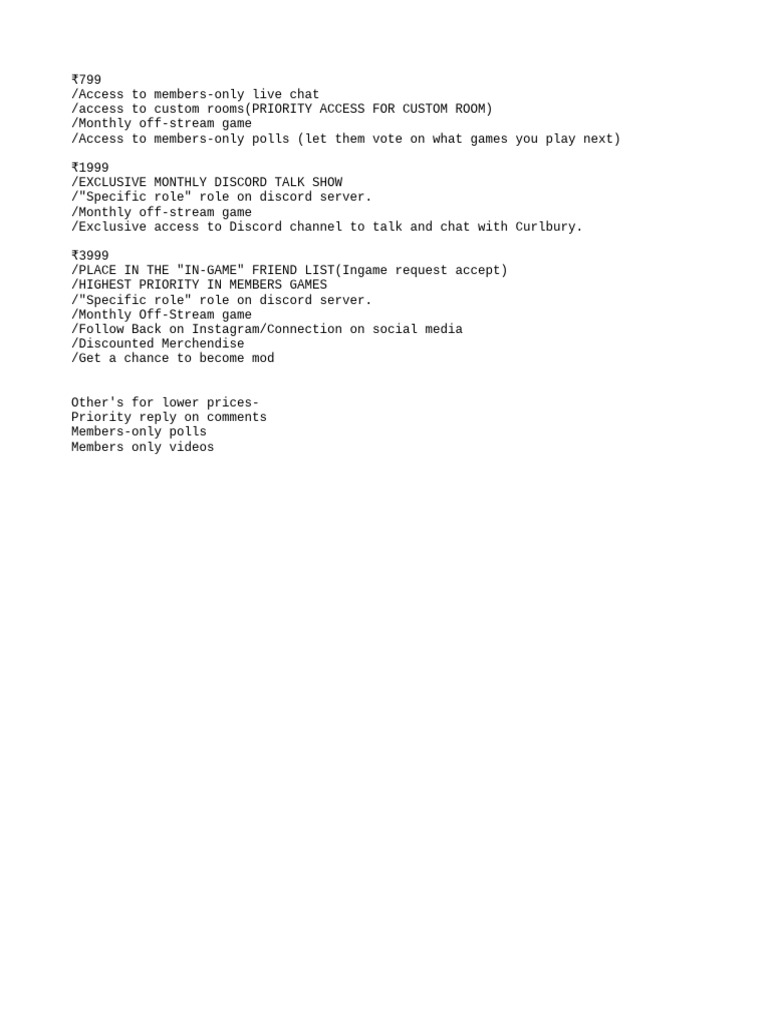 Membership Perks | PDF