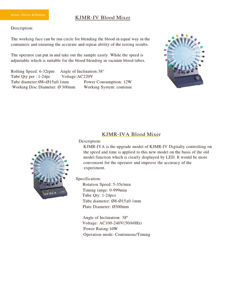 Agitateur Rotatif A Vitesse Variable Pour Hematologie (Blood Rotator ...