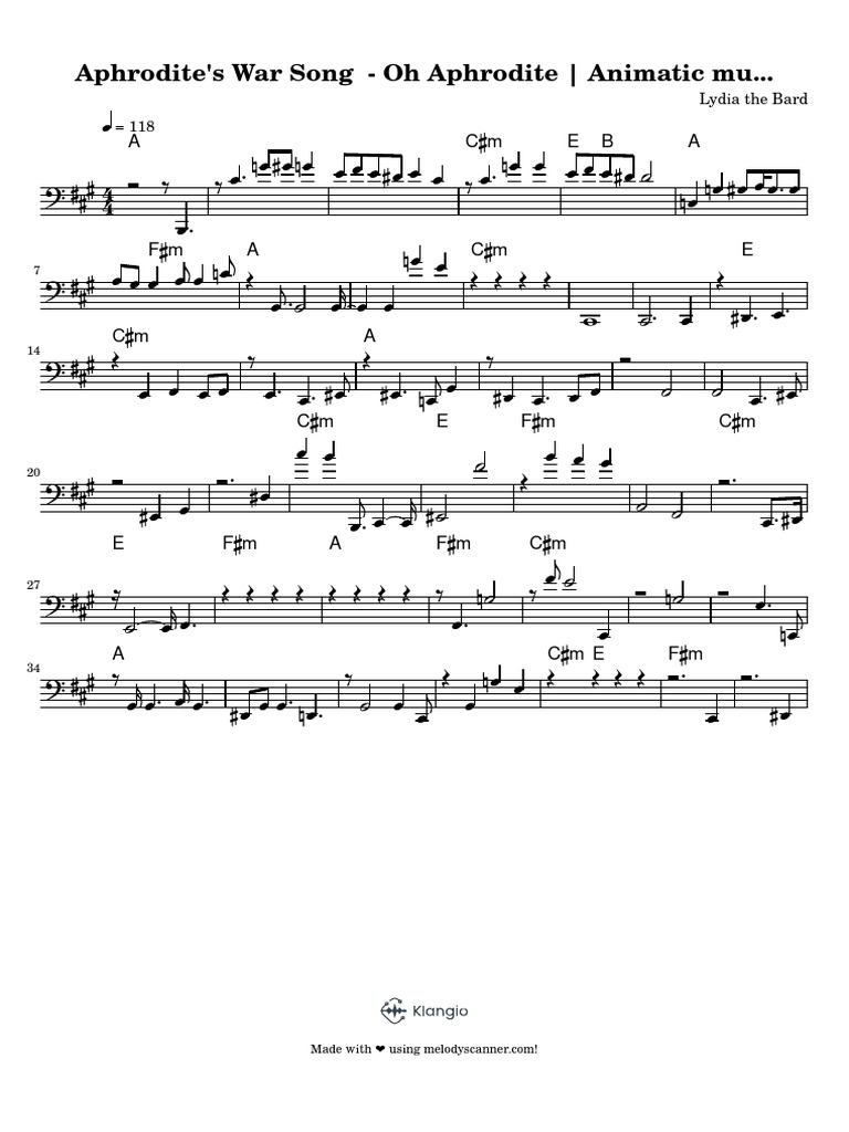 Aphrodite's War Song - Oh Aphrodite - Animatic Music Video - Song by ...