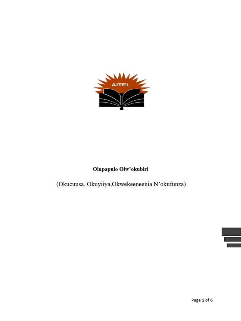 Lusoga Language Exam: Key Topics | PDF | Hexapoda | Zoology