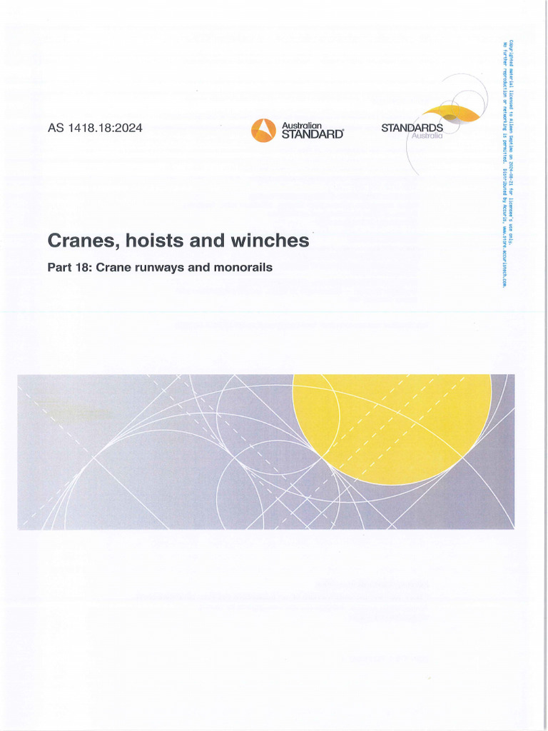 Cranes, Hoists and Winches: Standard | PDF | Beam (Structure) | Crane (Machine)