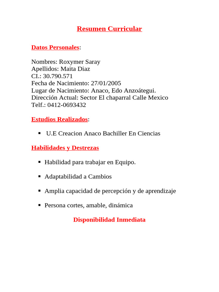 Curriculum Luis Miguel | PDF