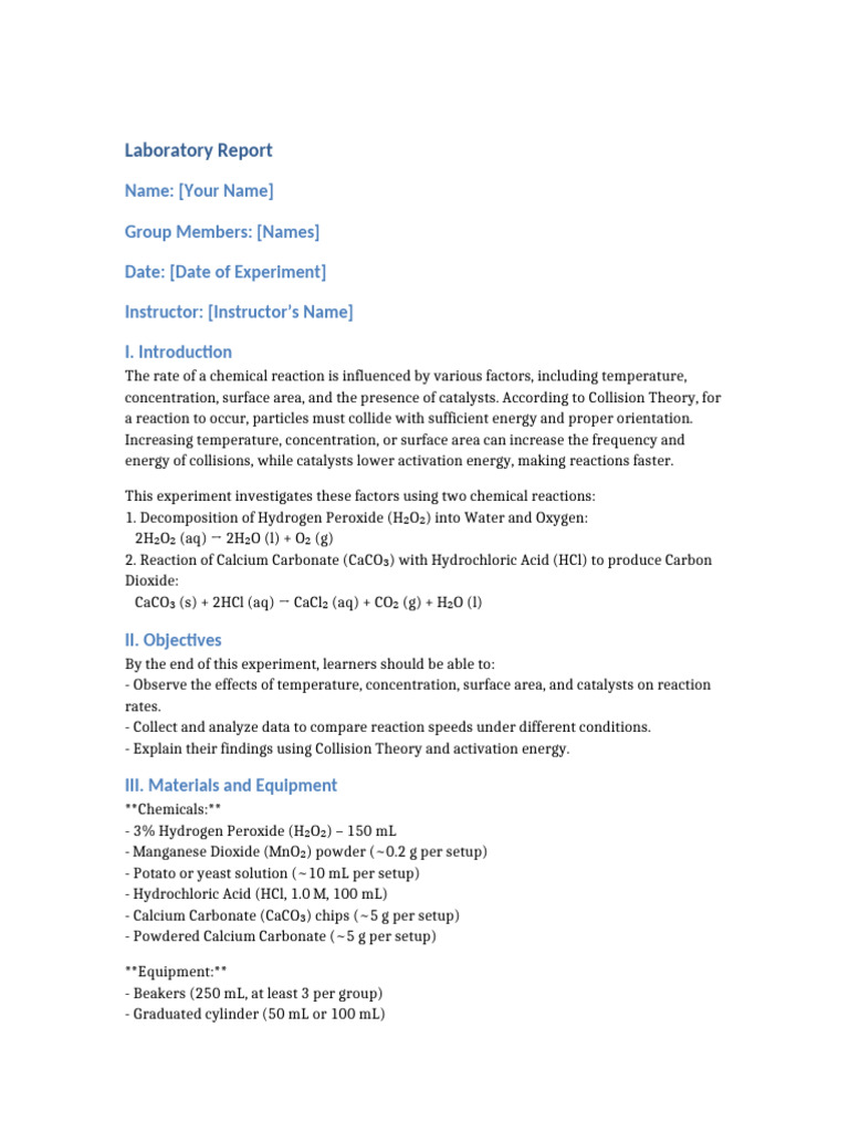 Laboratory Report | PDF