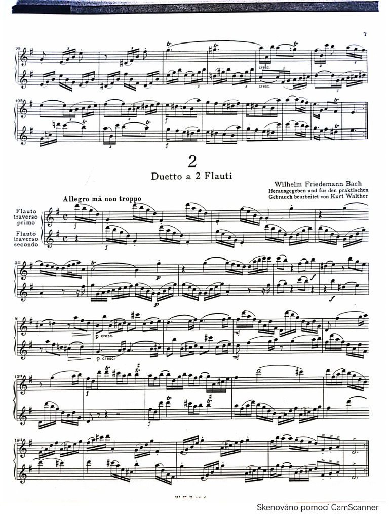 W. F. Bach Duo Pro Flétny | PDF
