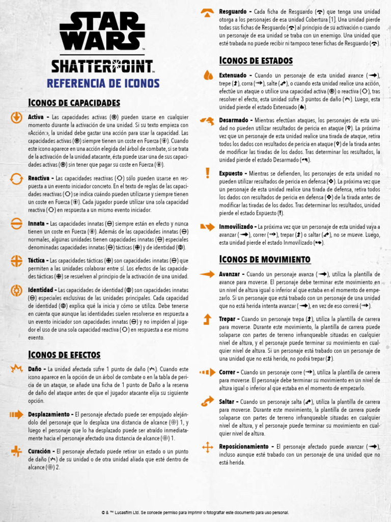 Referencia Iconos Shatterpoint | PDF