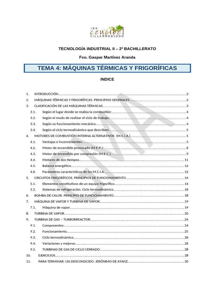 Tema 4 Maquinas Termicas Actualizado | PDF | Máquina de vapor | Pistón