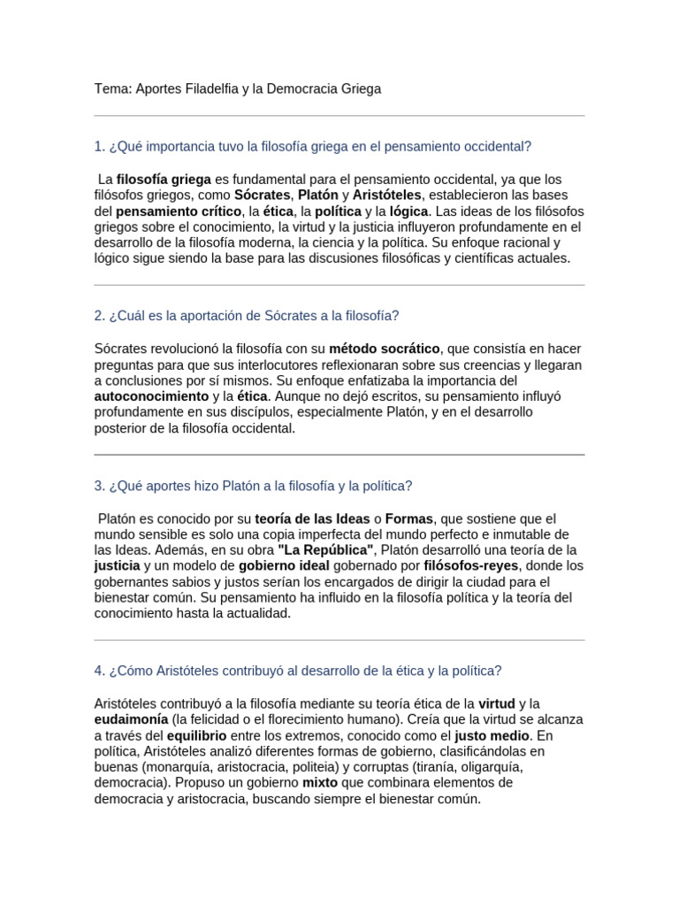 Segundo Curso B | PDF | Platón | Democracia