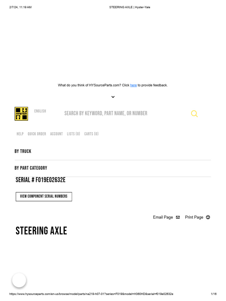STEERING AXLE - Hyster-Yale | PDF | Axle | Transportation Engineering