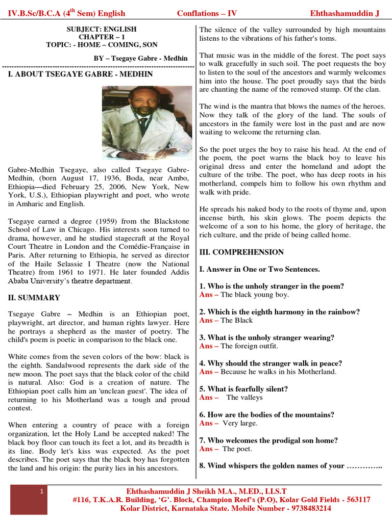 IV Semester BSC Bca English 1 1 | PDF | Ethiopia