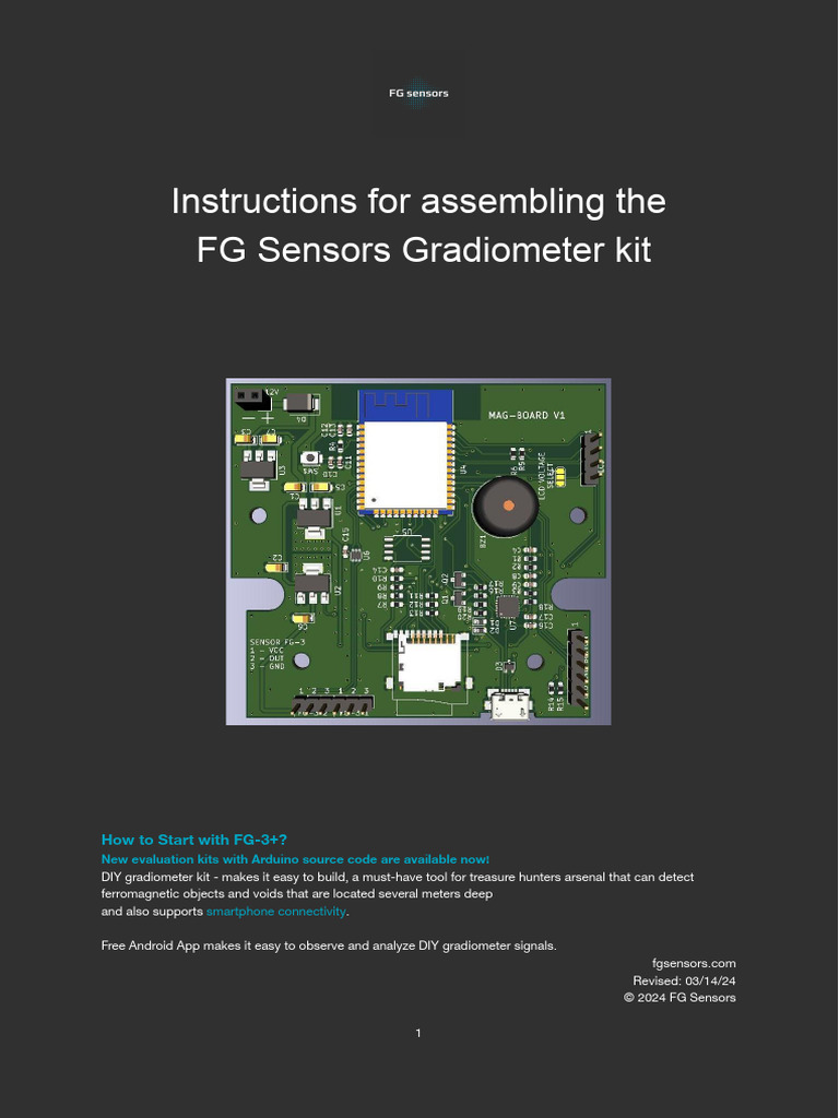 Instructions For Assembling The Gradiometer Kit | PDF | Arduino ...