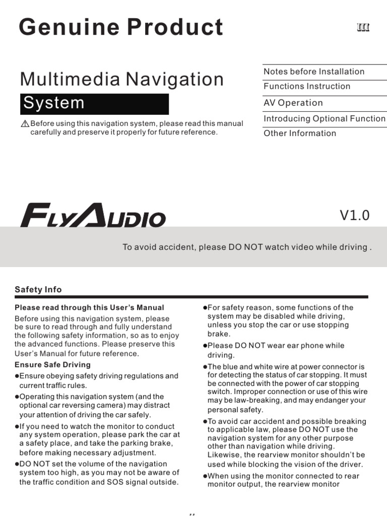 Vehicle Navigation System Installation Guide | PDF | Radio | Compact Disc