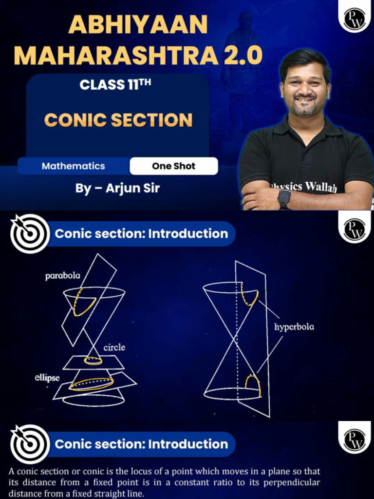 Conic Section Class Notes | PDF