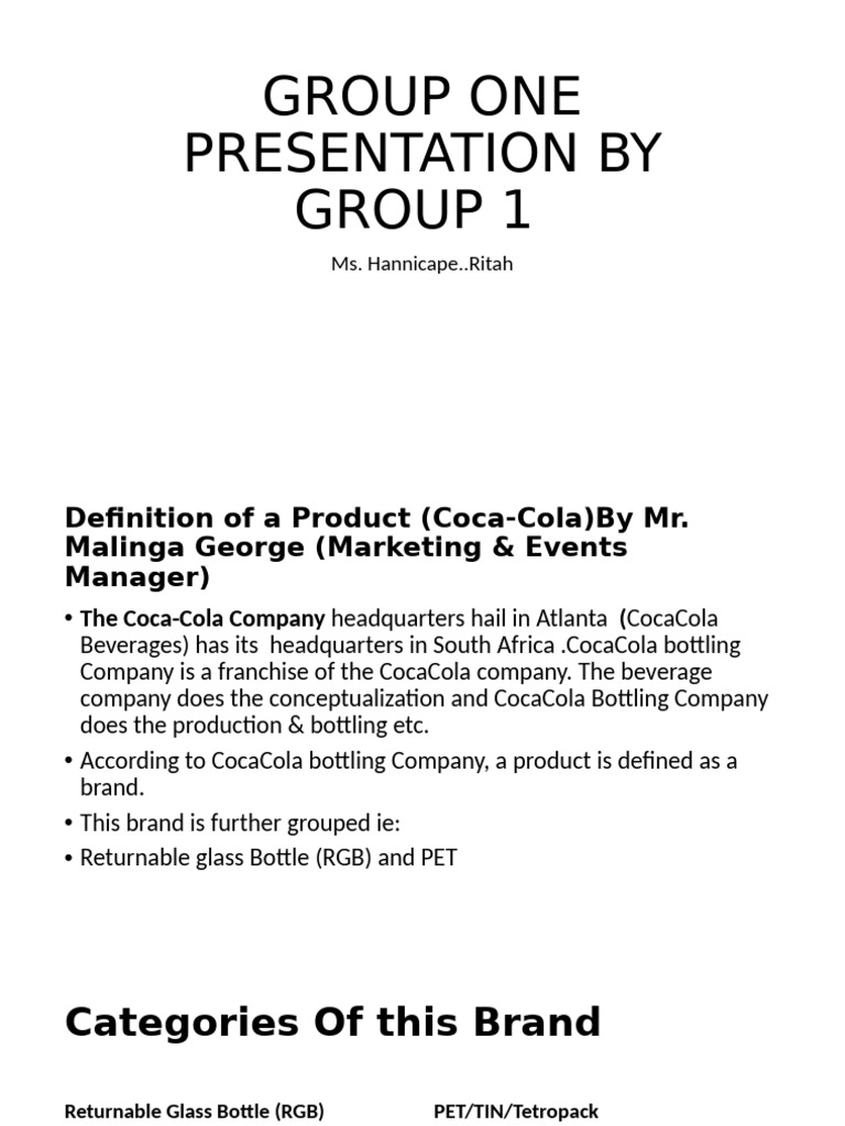 Coca-Cola Product Development Overview | PDF