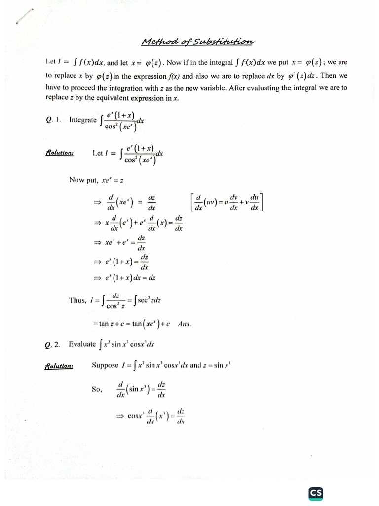 Integral Calculas Part B (Mainuddin Sir) | PDF