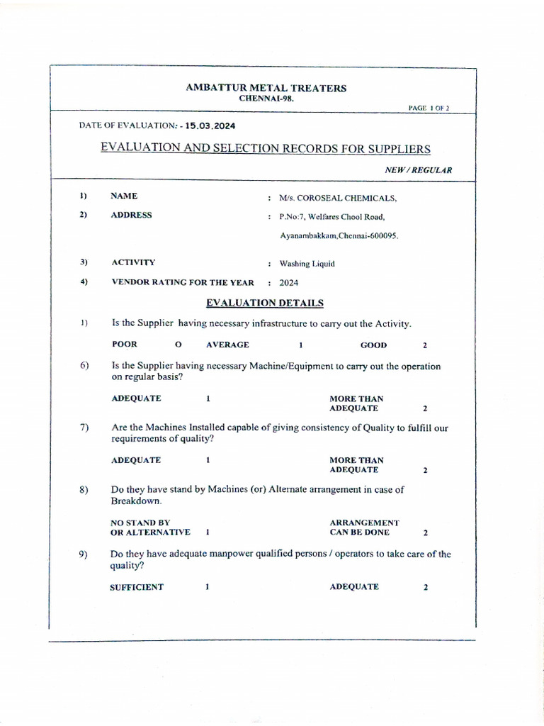 Ambattur Metal Treaters | PDF