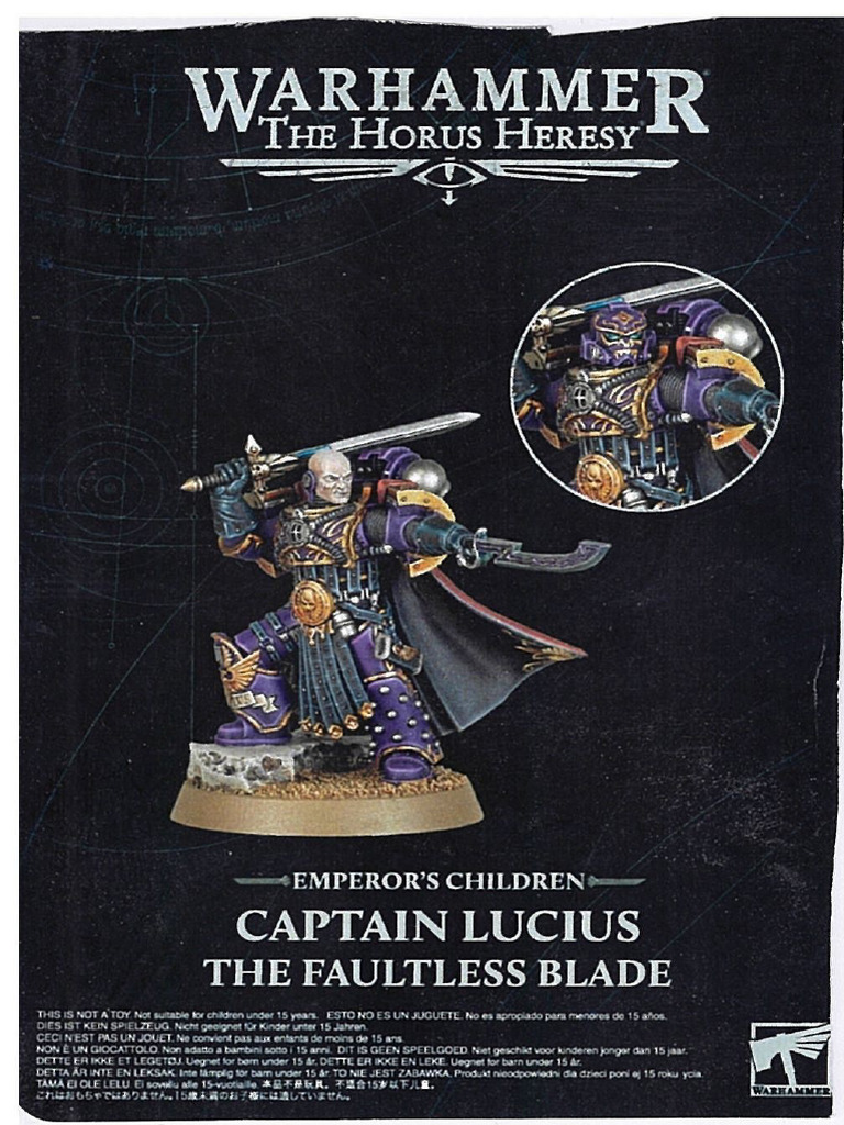 Warhammer 30k Emperor's Children Captain Lucius | PDF