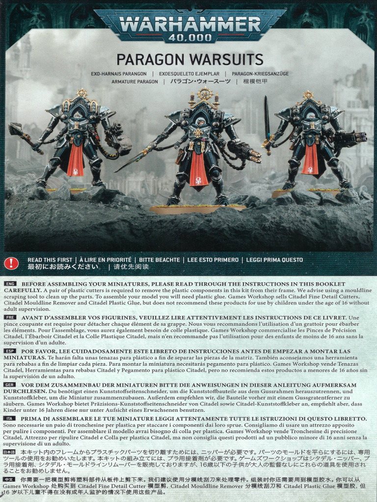 Warhammer 40k Adepta Sororitas Paragon Warsuits | PDF | Games Of Mental ...