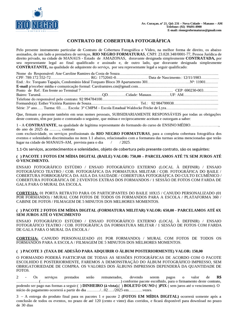 Contrato CMPM 3 - 2025 | PDF | Direito Privado