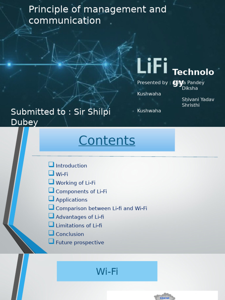 Li-Fi Technology (Group-7) | PDF | Wi Fi | Service Industries