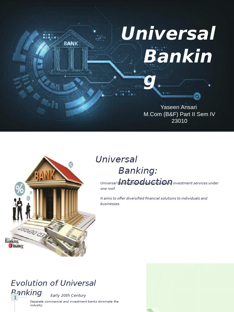 Universal Banking Overview by Yaseen Ansari | PDF