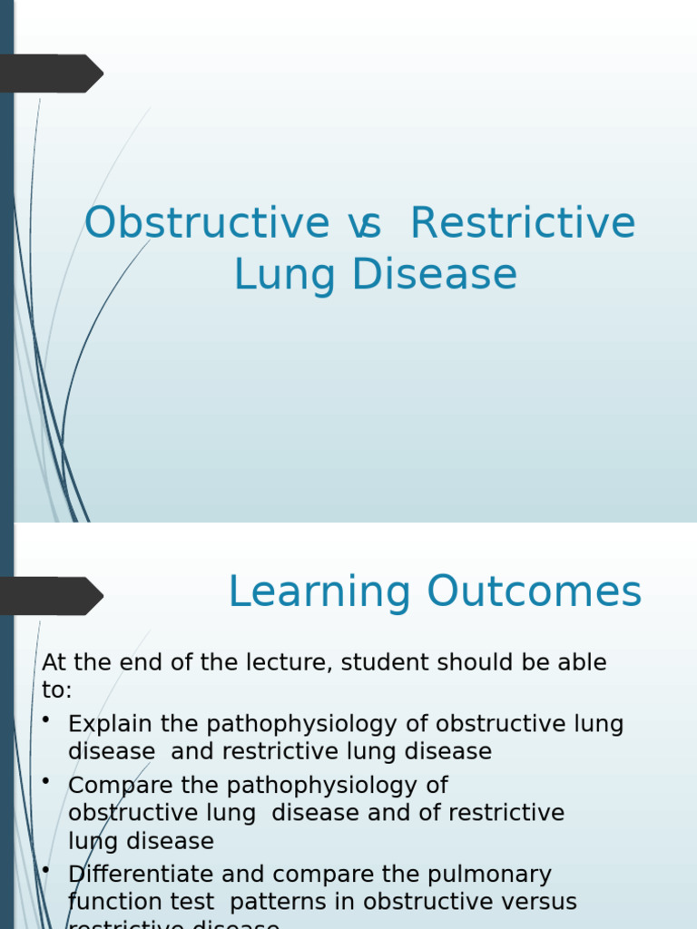 Obstructive and Restrictive Lung Disease Final | PDF | Lung ...