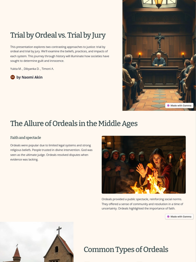 Trial by Ordeal Vs Trial by Jury | PDF | Trials | Jury Trial