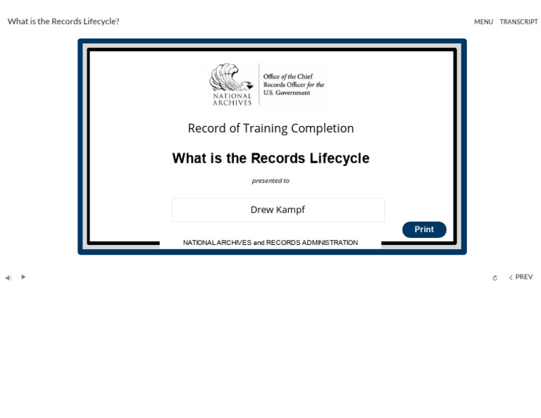 Understanding the Records Lifecycle | PDF