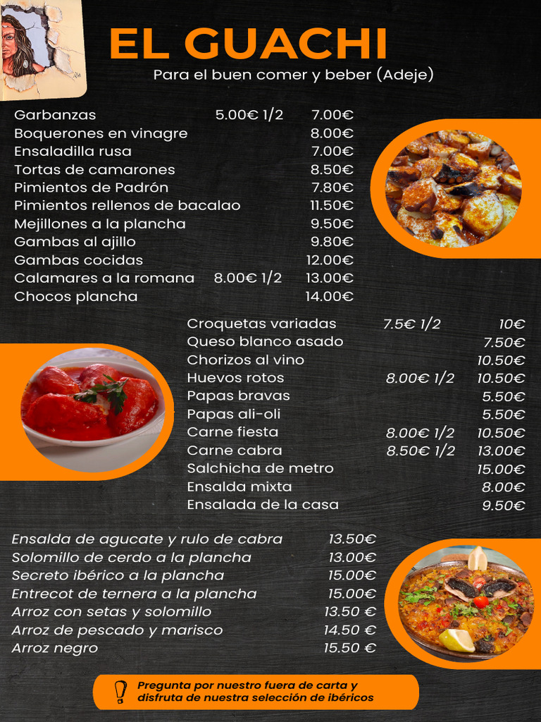Menú del Restaurante El Guachi | PDF