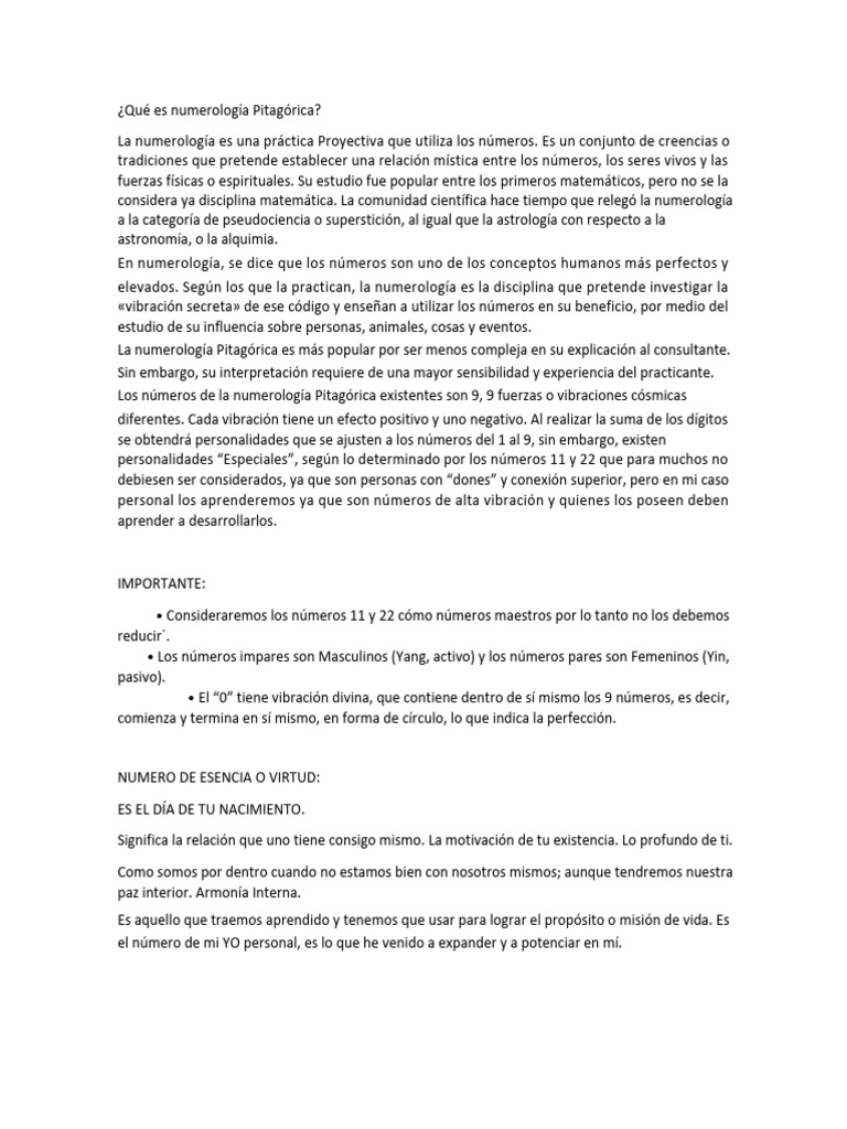 Significado de la Fecha de Nacimiento | PDF