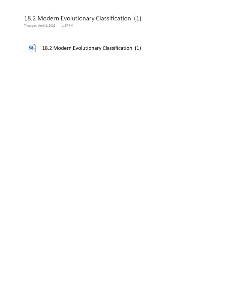 18.2 Modern Evolutionary Classification (1) | PDF