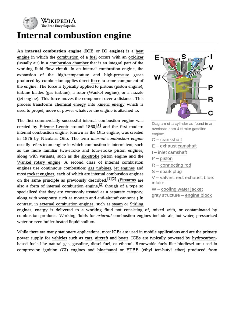 Internal Combustion Engine | PDF | Internal Combustion Engine | Diesel Engine