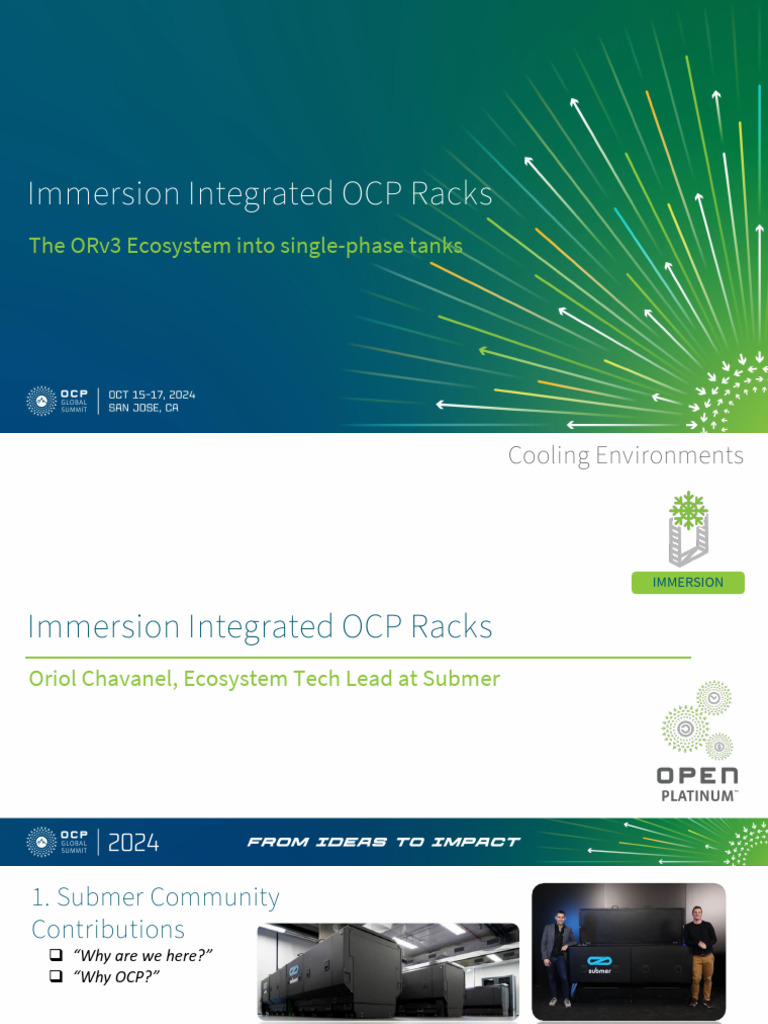 5301 - Immersion Integrated OCP Racks - The ORv3 Ecosystem Into Single ...