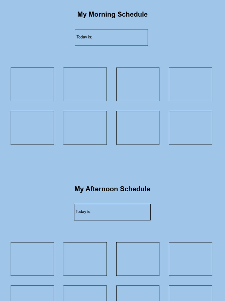 My Morning Schedule: Today Is | PDF