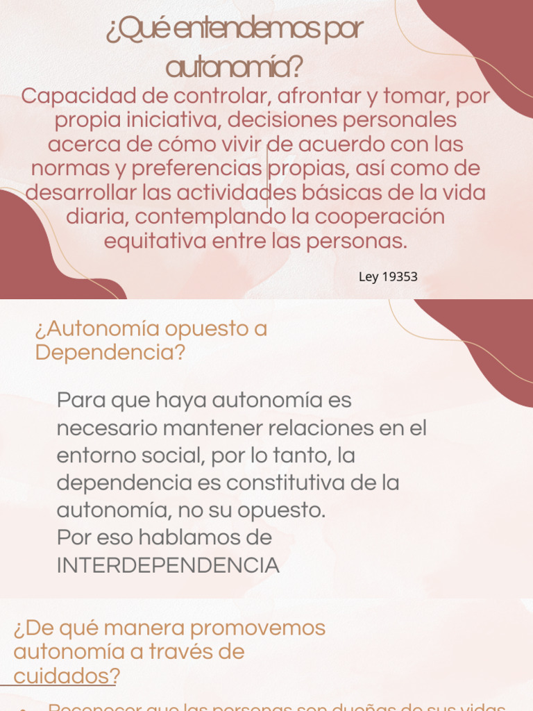 ¿Qué es la autonomía? Definición y aspectos | PDF