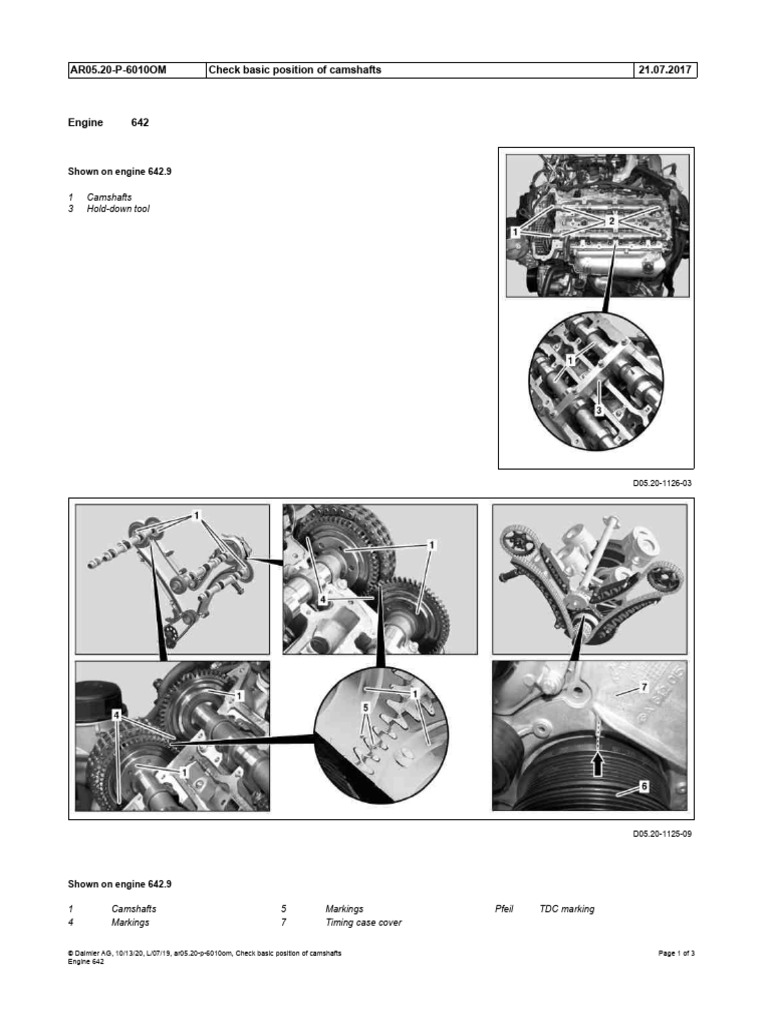 Check Basic Position of Camshafts | PDF | Engines | Internal Combustion ...