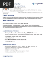 Cognizant Resume Template for Freshers | PDF
