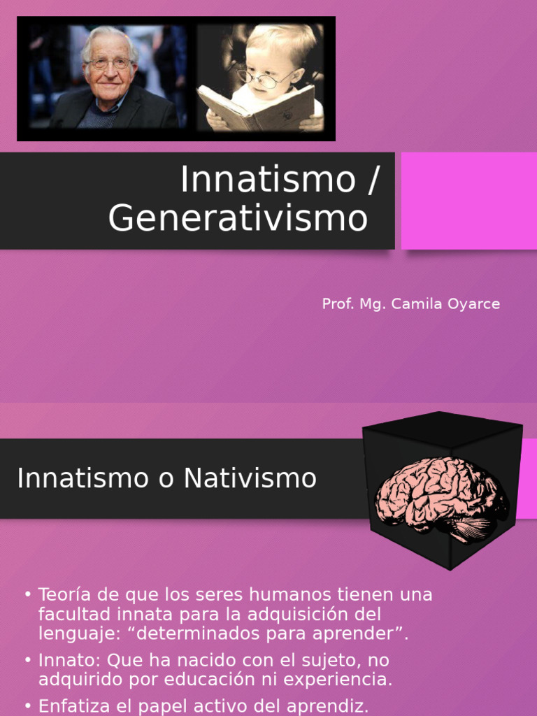 Unidad 0 - Tema 3 - Paradigmas - Innatismo o Generativismo | PDF ...