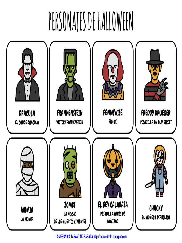 Personajes icónicos de Halloween | PDF