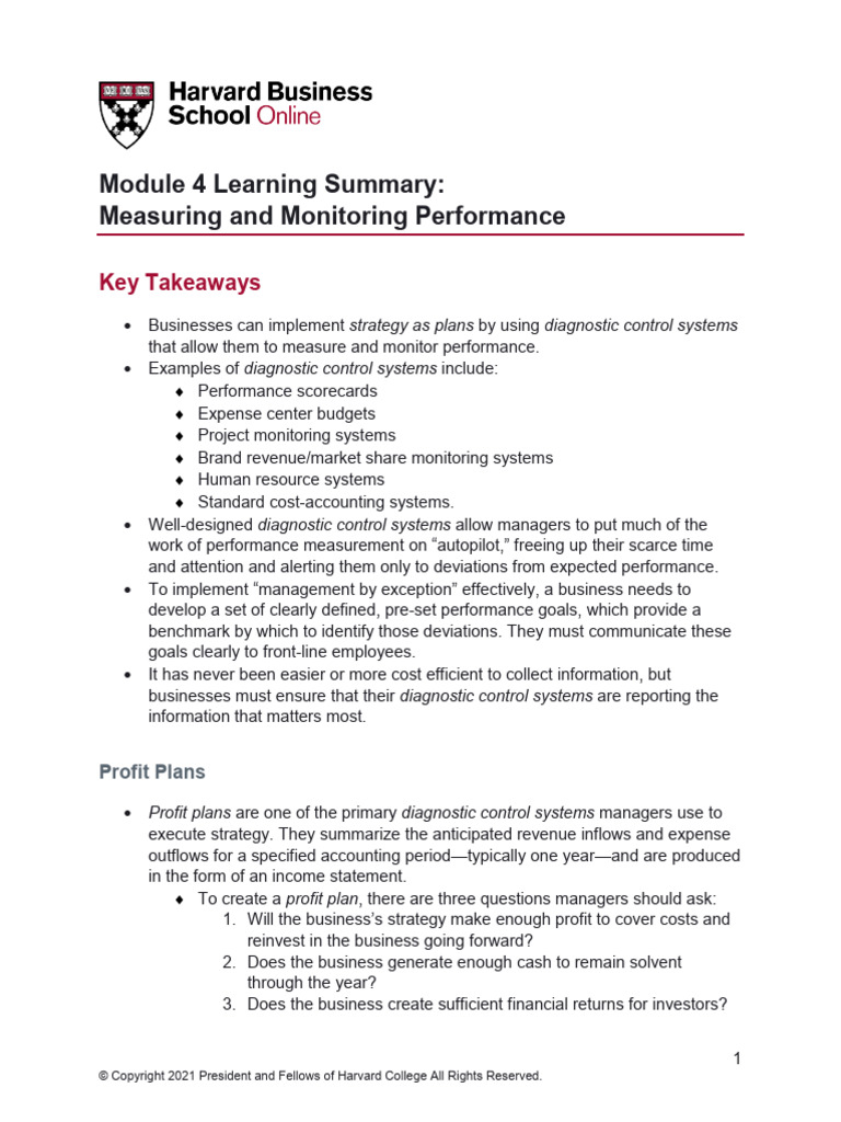 Module 4 Learning Summary | PDF | Inventory | Profit (Economics)