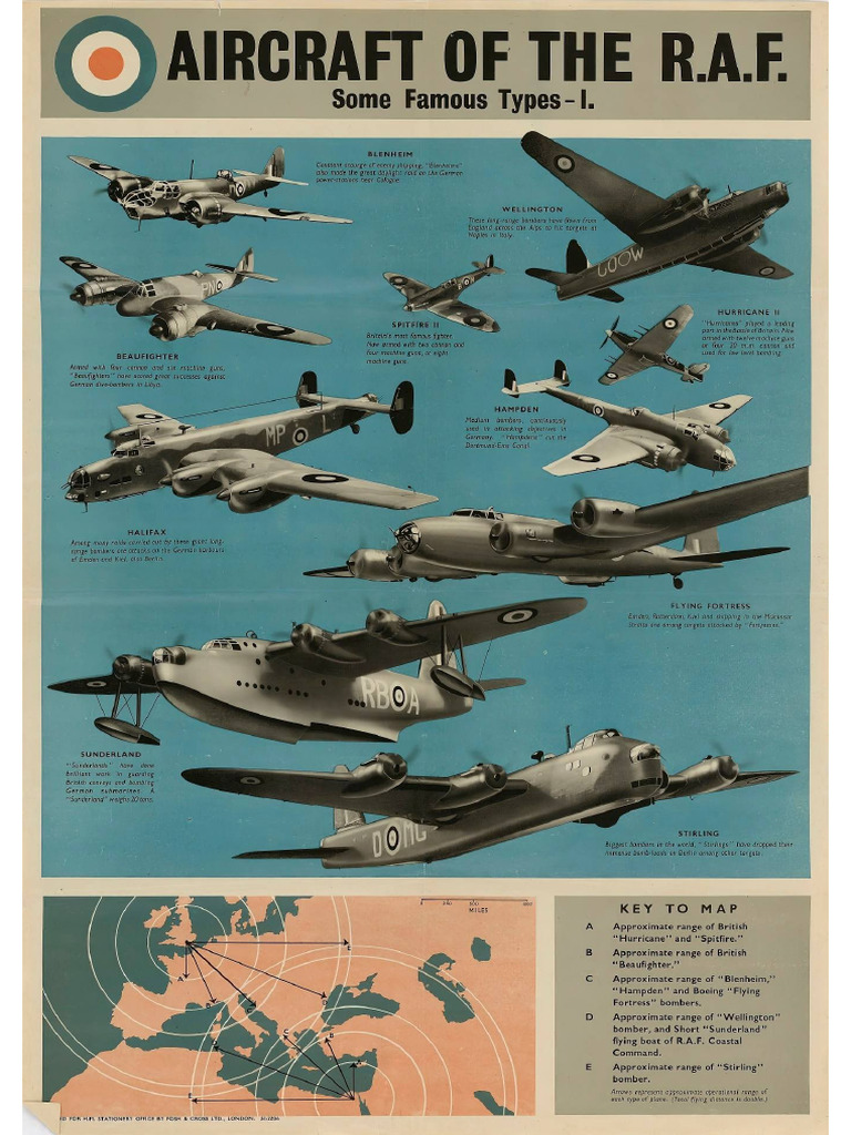POSTER STYLE AIRCRAFT of The RAF Some Famous Types 1 | PDF