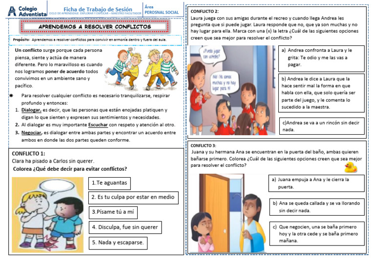 Resolución de Conflictos en el Aula | PDF