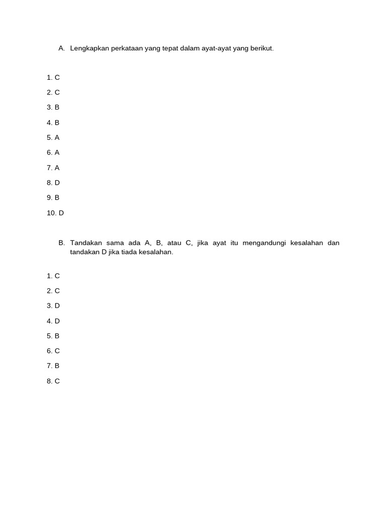 Latihan Pengimbuhan | PDF