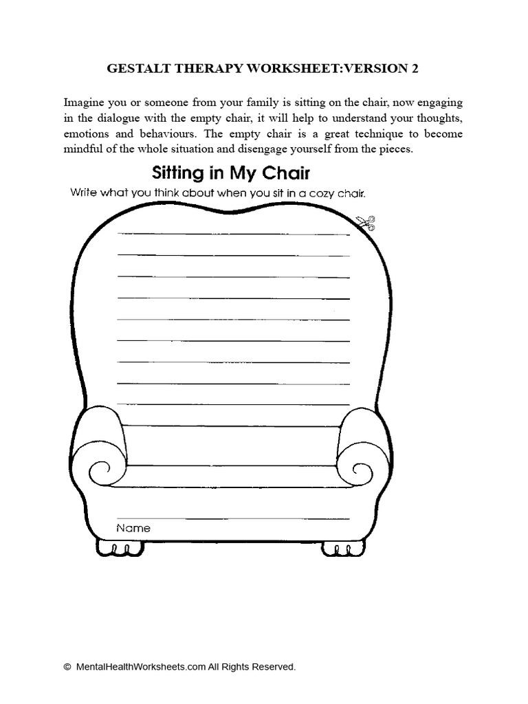 Empty Chair Technique Worksheet | PDF