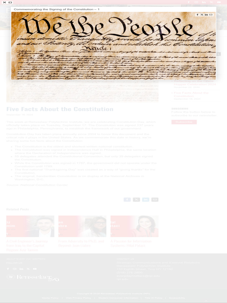 Five Facts About The Constitution - Every Day Matters | PDF | American ...
