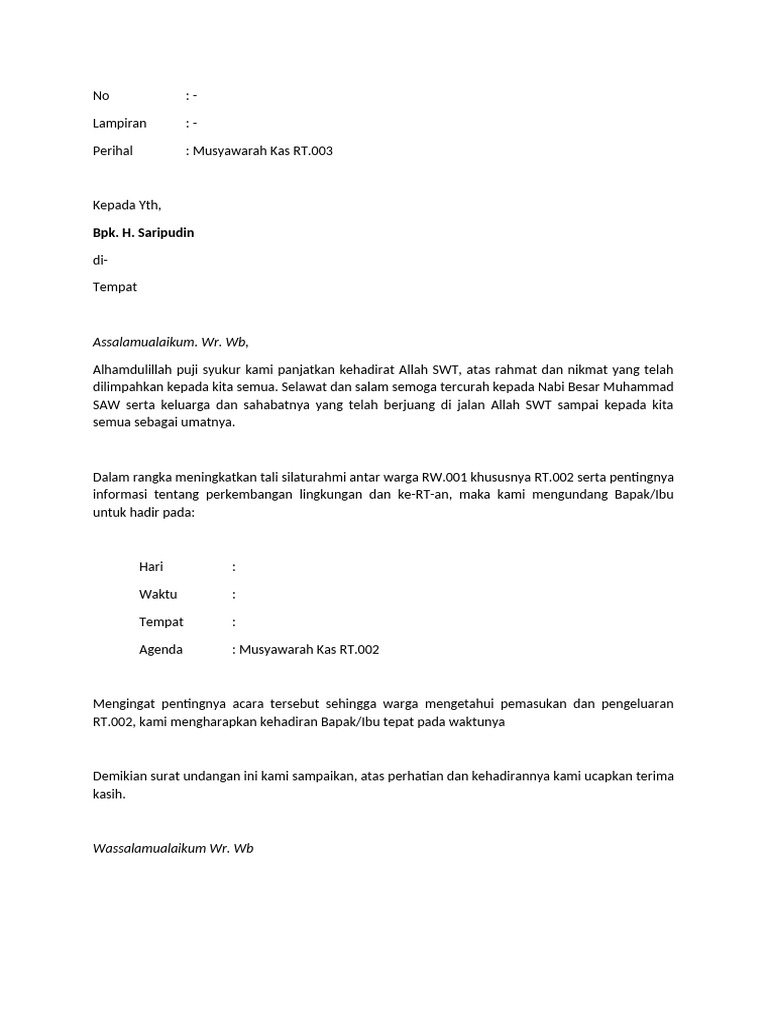 undangan rt2 | PDF