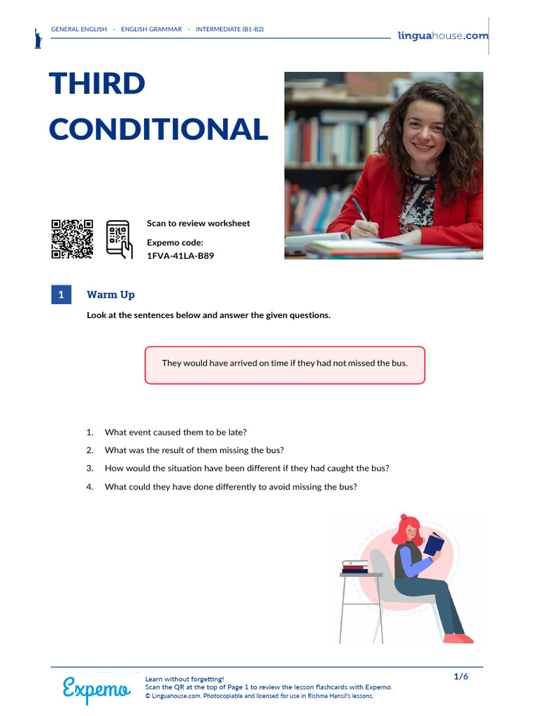 Third Conditional American English Teacher B1 B2 | PDF