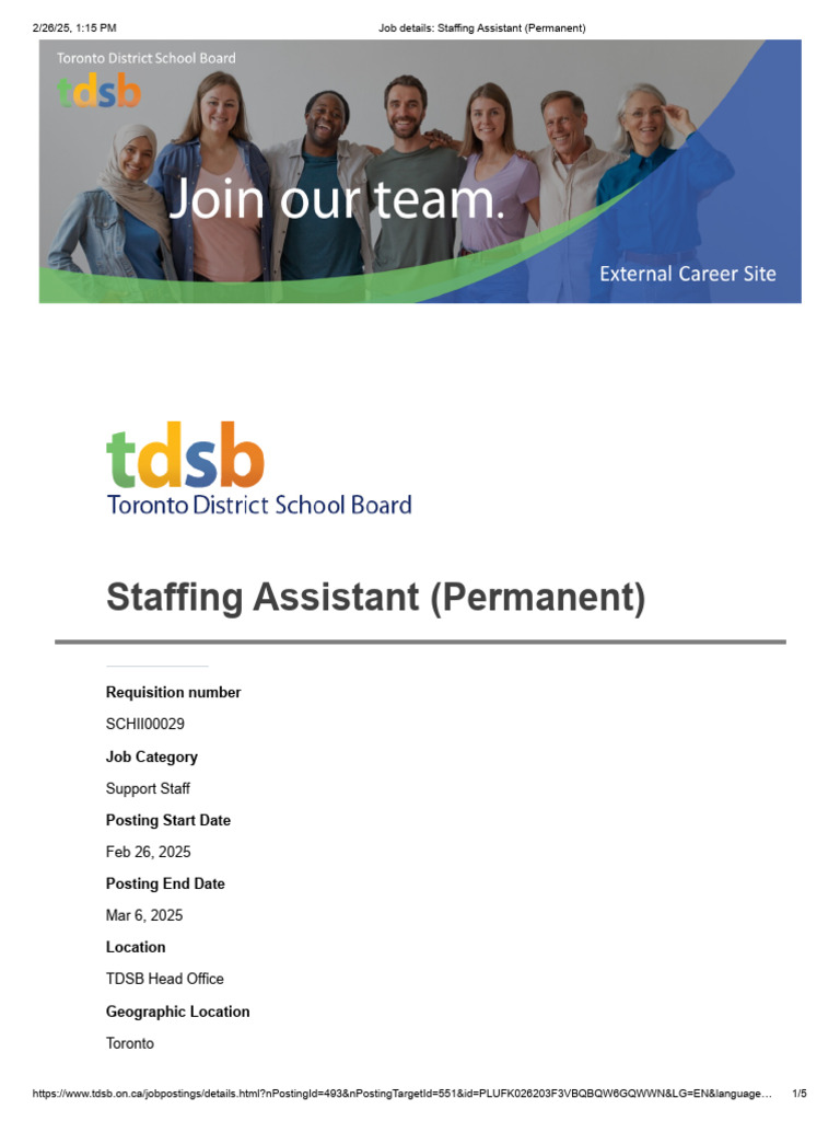 25-2024NE - Staffing Assistant (Permanent) | PDF | Employment | Labor ...