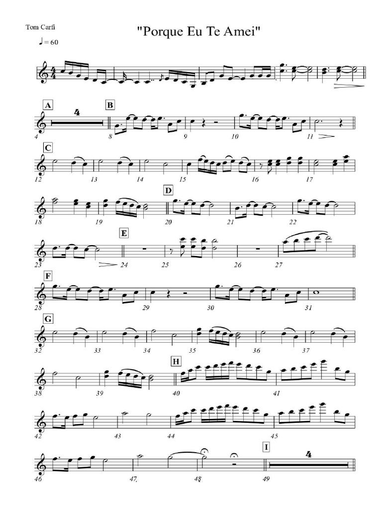 Porque Eu Te Amei - FLT - VLN | PDF