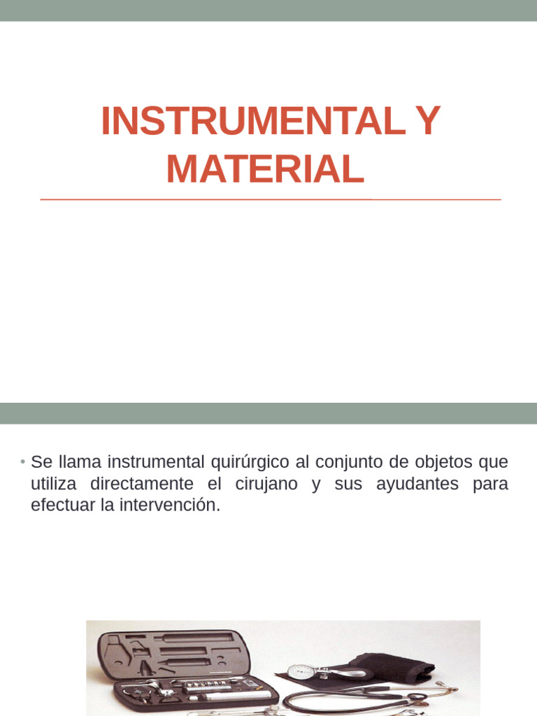 Clasificacion de Instrumental | PDF