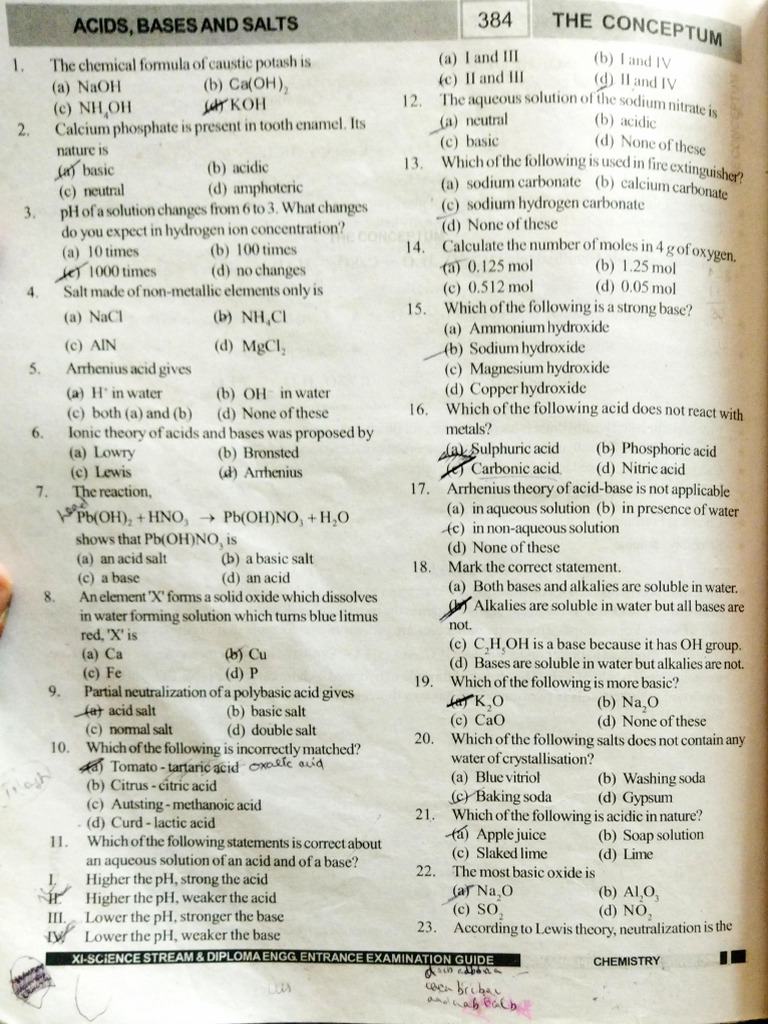 Acid Bases and Salt | PDF